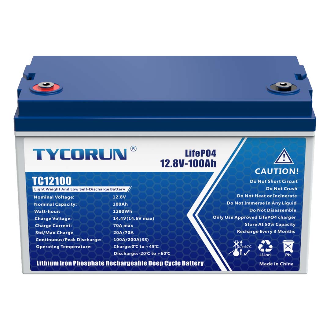Tycorun 12V 100Ah Lithium Deep Cycle Battery-Tycorun Batteries