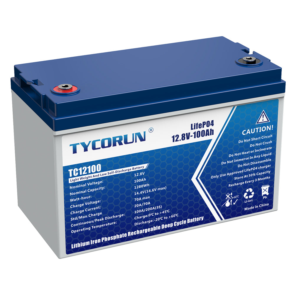 Tycorun 12V 100Ah Lithium Deep Cycle Battery-Tycorun Batteries